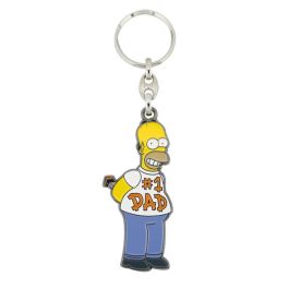 Homer Simpson Key Ring - No 1 Dad - JMA UK